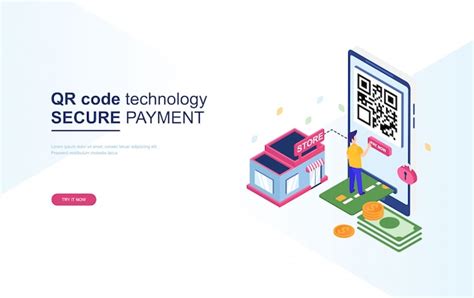 Premium Vector Qr Code Technology Secure Payment Isometric