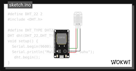 Kode Pemograman Sensor Suhu Wokwi Esp32 Stm32 Arduino Simulator