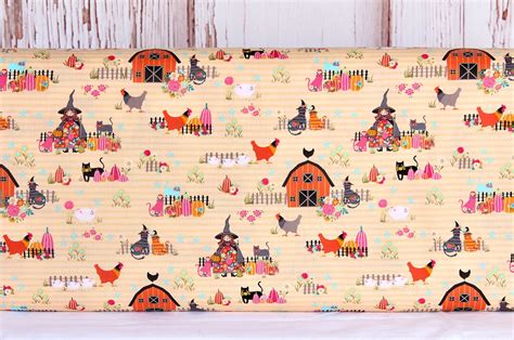Poppie Cotton Kitty Loves Candy The Good Witch Orange Etsy