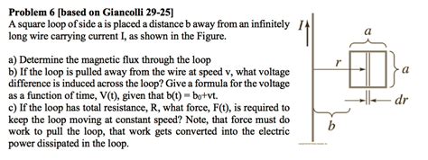 solved a square loop of side a is placed a distance b away