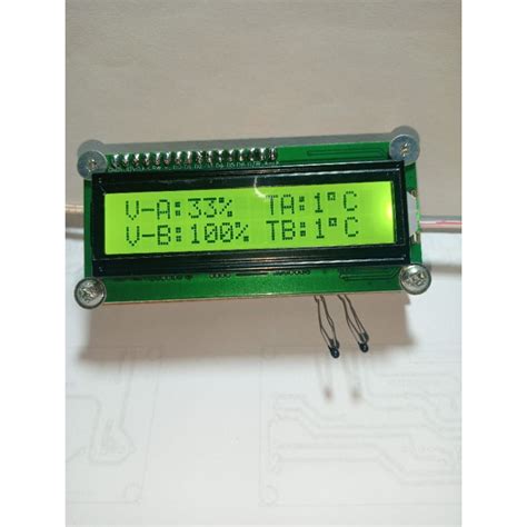Jual Modul Lcd Volume Dan Sensor Suhu 2ch Untuk Amplifier Versi Upgrade Pcb Kuning Shopee
