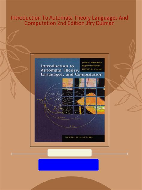 Instant Download Introduction To Automata Theory Languages And Computation 2nd Edition Jfry