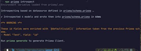 re introspection does not output list of fields that `cuid ` was applied to · issue 3343