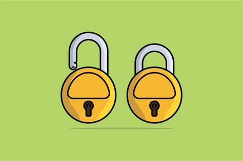 Premium Vector Padlock Unlocked And Locked Vector Illustration