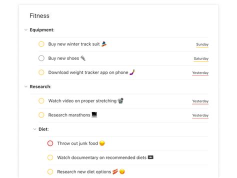nested sections r todoist