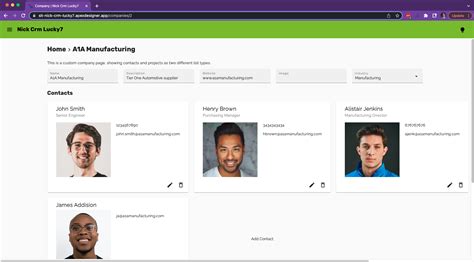 Company Page Apex Designer Documentation Site