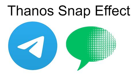 How To Turn Off Thanos Snap Effect In Telegram Youtube