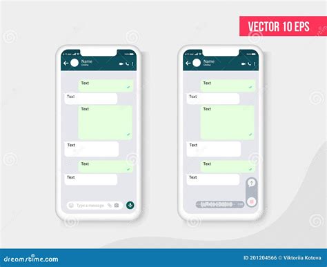Mobile Ui Kit Messenger Mobile Phone Chat App Template Modern