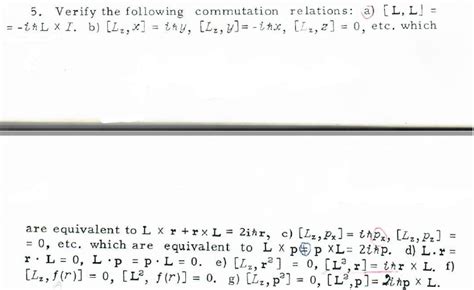 Solved 5 Verify The Following Commutation Relations A