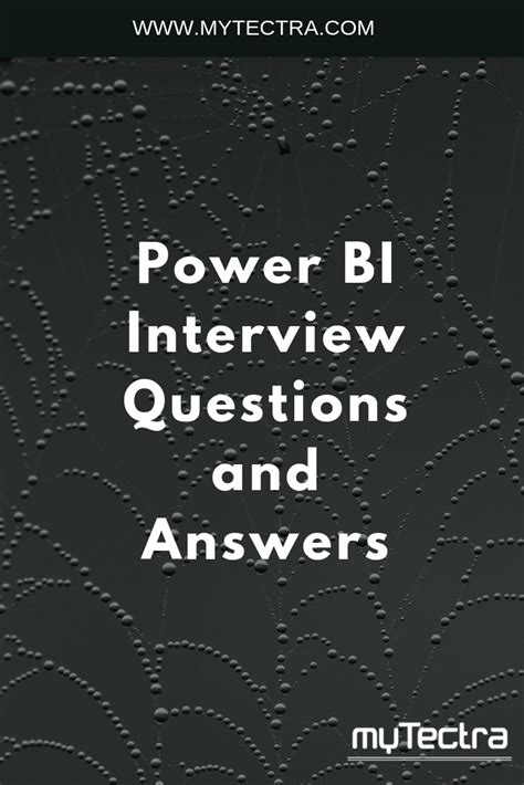 Power Bi Interview Questions And Answers Interview Questions And