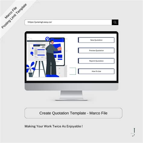 create quotation template marco file posting limit template