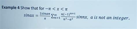 Solved Example Show that for π Chegg com