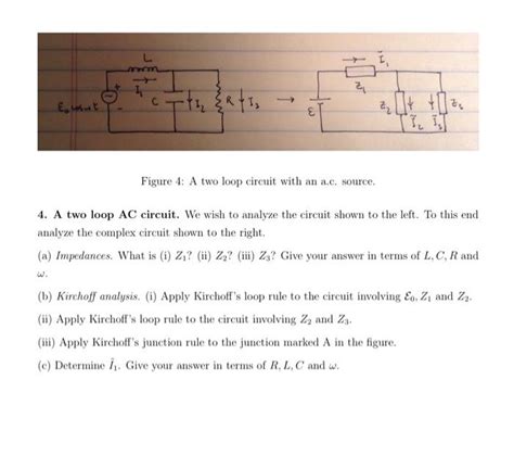 solved figure 4 a two loop circuit with an a c source 4