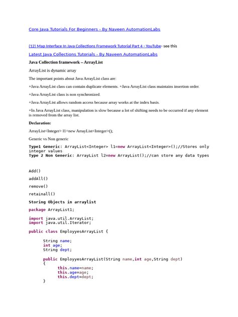 Java Collection Frameworklearning Pdf Computer Programming Software Engineering