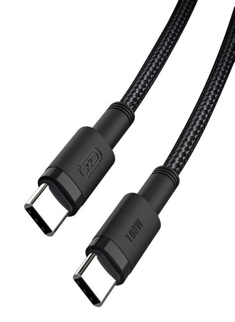 Купить Кабель XO NB-Q199 USB Type-C to USB Type-C 100W 1.5m Black ...