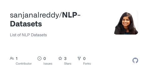 GitHub Sanjanalreddy NLP Datasets List Of NLP Datasets