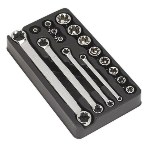 Shop Sealey Trx Star 3 8 Square Drive Socket And Spanner Set 16 Piece