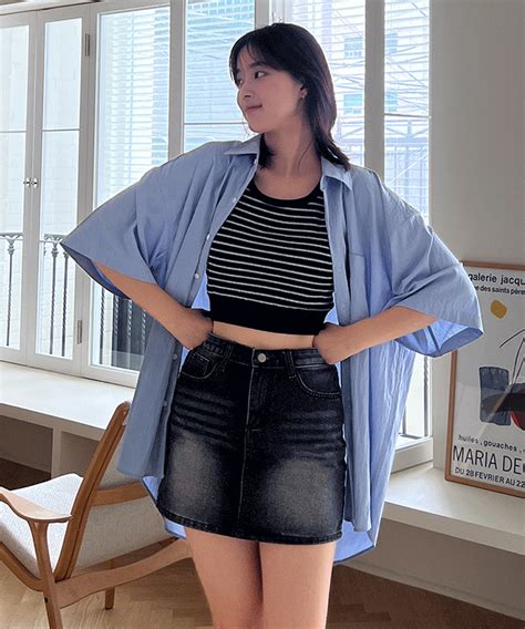 5xl ️크고이쁨 올핏 썸머 소프트 베이직 셔츠 4color 에이블리