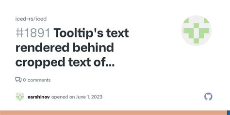 Tooltips Text Rendered Behind Cropped Text Of Neighbouring Textinput