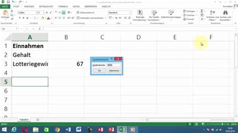 Excel Tipps Und Tricks 1 Spaltenbreite Einer Zelle Anpassen Youtube