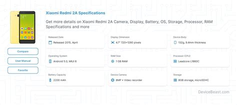 Xiaomi Redmi 2a Specifications