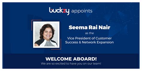 Buckzy Payments Inc Appoints Seema Rai Nair As Vice President Of