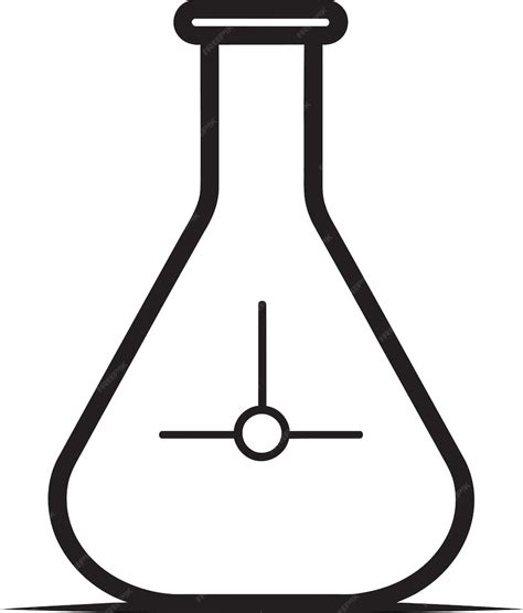 Detailed Erlenmeyer Flask Vector Graphic With Accurate Scale Markings