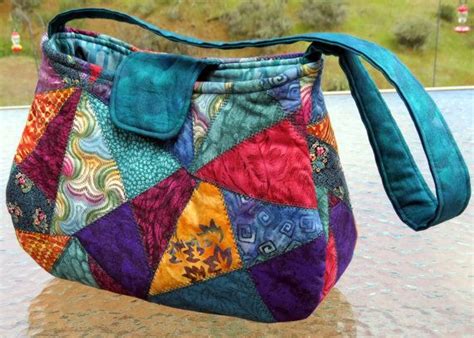 Colorful Patchwork Purse With Quilted Design