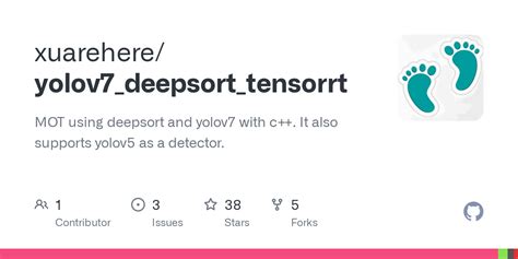 Github Xuarehereyolov7deepsorttensorrt Mot Using Deepsort And