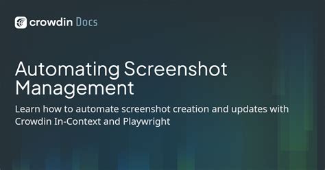 Automating Screenshot Management Developer Portal