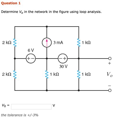 Solved Question 1 Determine Vo In The Network In The Figure Chegg Com