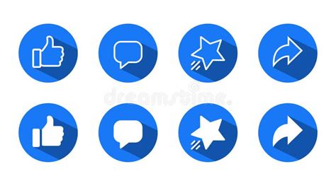 facebook like comment and share icon in generic style social media communication post