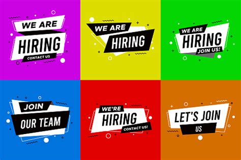 우리 팀 배너 세트에 가입하십시오 커뮤니케이션 포스터를 채용하고 있습니다 구인 중에 대한 스톡 벡터 아트 및 기타 이미지 구인 중 광고 소셜 네트워킹 Istock
