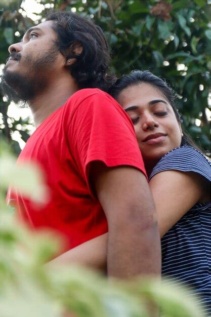 Premium Photo Couple Hugs Titely And Fill Two Gather