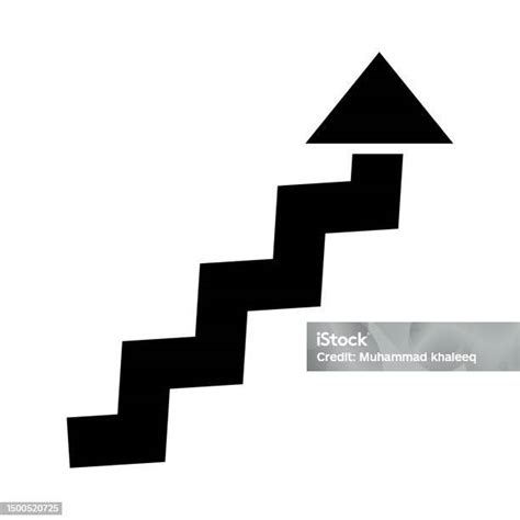 개인 및 상업적 사용을 위한 지그재그 화살표 벡터 글리프 아이콘입니다 0명에 대한 스톡 벡터 아트 및 기타 이미지 0명 검은색 고체 Istock