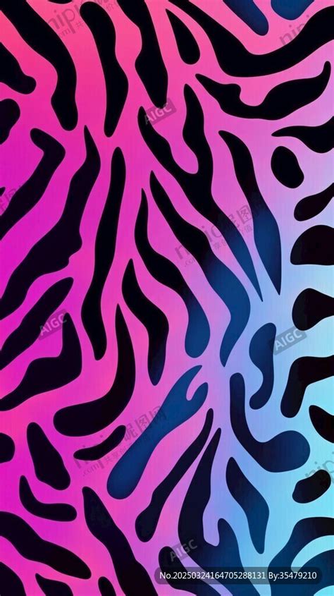 Ai创作图斑马纹 渐变 图案 色彩 粉色 蓝色 时尚 潮流 纹理 装饰 背景 设计 元素 抽象 艺术 昵图网