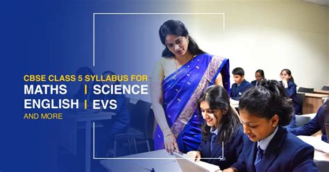 Cbse Class 5 Syllabus For Maths Science English And Evs