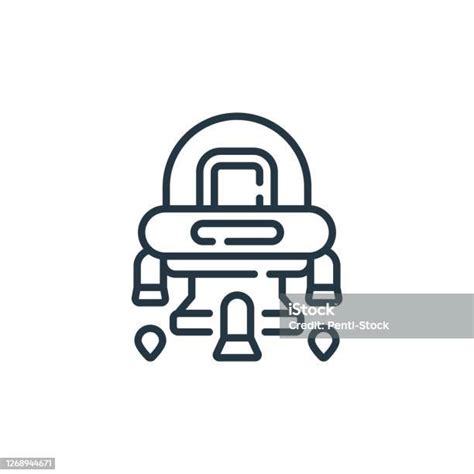 흰색 배경에 격리 된 우주선 벡터 아이콘 웹 사이트 디자인 및 모바일 앱 개발을위한 개요 얇은 라인 우주선 아이콘 얇은 선 우주선 윤곽선 아이콘 벡터 그림입니다 과학에 대한