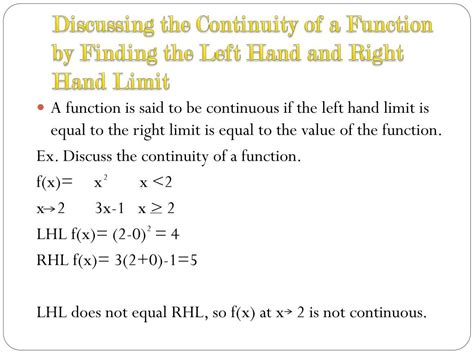 Ppt Calculus Chapter 1 Limits And Continuity Powerpoint Presentation