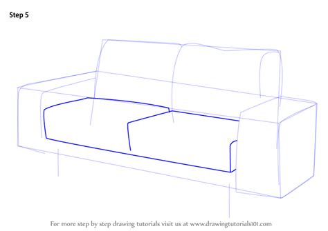 Learn How To Draw A Couch Furniture Step By Step Drawing Tutorials