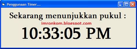 Mengenal Kontrol Intrinsik Dalam Visual Basic Imron