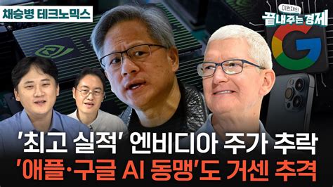최고 실적 엔비디아 주가 빠진 이유 애플·구글 연합 위협될까 채승병 Tpu 주목받는 시대 다시 올 수도 당분간은 엔비디아 유리 Youtube