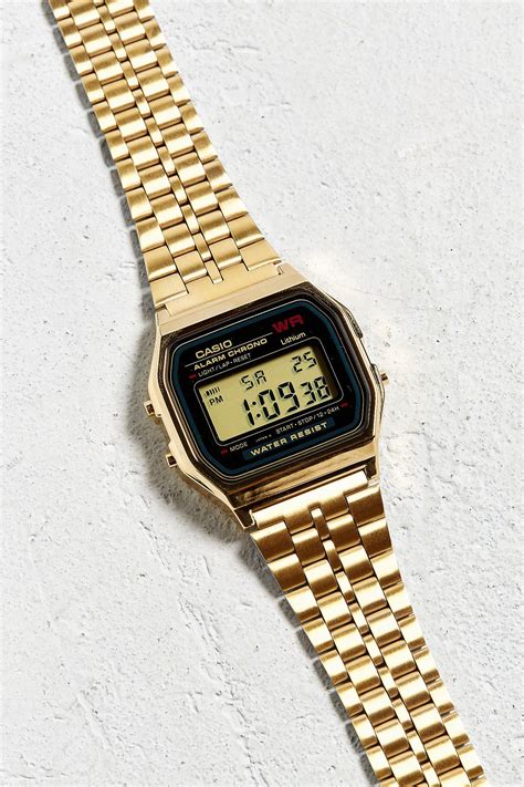 Casio Vintage Black And Gold Digital Watch Casio Vintage Watch