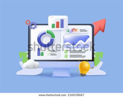 3d 웹 Ui 인터페이스입니다 데이터 분석 스톡 벡터로열티 프리 2160538067 Shutterstock