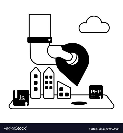 Coding Location Royalty Free Vector Image Vectorstock