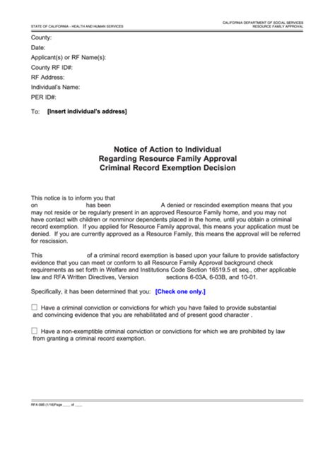 Top 24 Rfa Form Templates Free To Download In Pdf Format