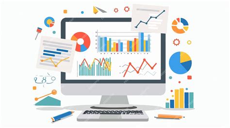 Professional Data Analysis And Statistics Vector Illustration Isolated