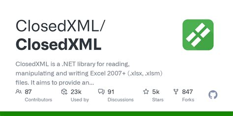 ClosedXML Docs Index Rst At Develop ClosedXML ClosedXML GitHub