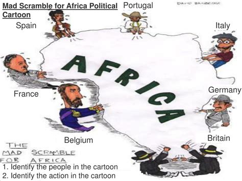 Imperialism Political Cartoons Africa Rare 1898 Cartoon Scramble For