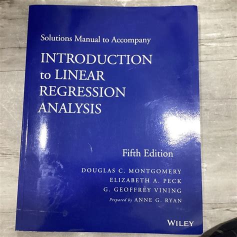Solutions Manual To Accompany Introduction To Linear Regression